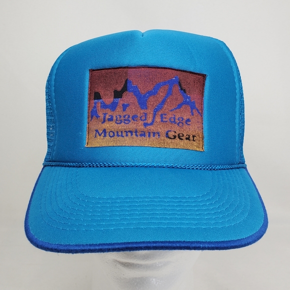 Recaps | Accessories | Vintage Jagged Edge Mountain Gear Blue Mesh Back ...